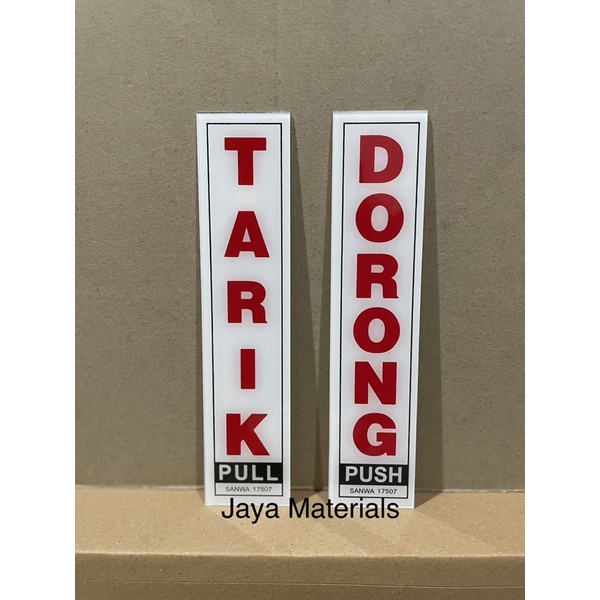 Jual Tempelan dinding atau tempelan pintu tulisan tarik dan dorong ...