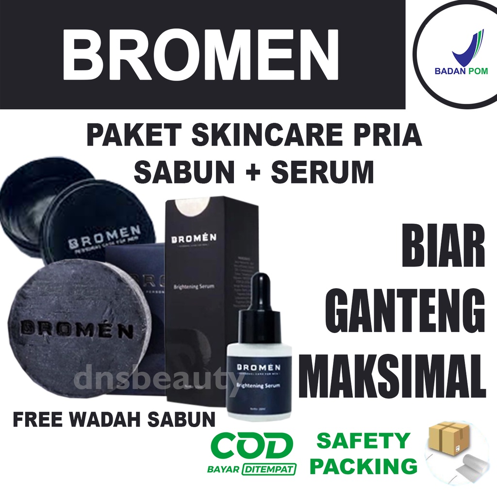 Jual PAKET SCINCARE BROMEN - BROMAN Sabun Cowok BRIGHTENING SOAP Sabun ...