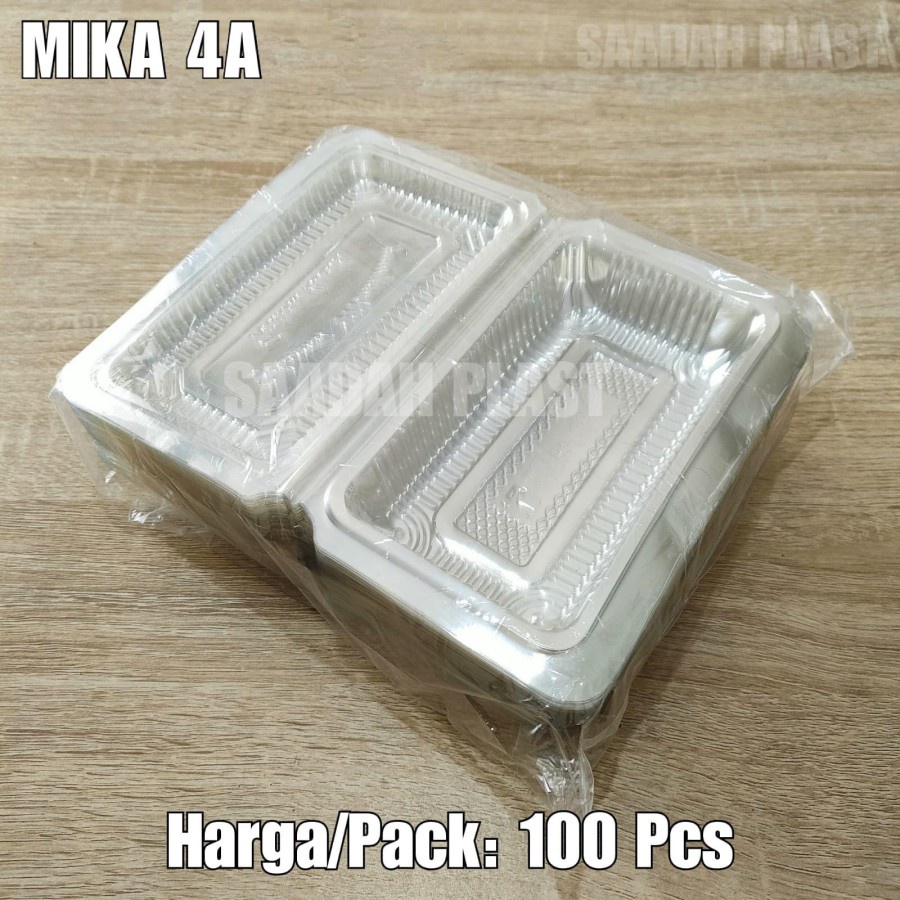 Jual (ISI 100) MIKA 4B BENING / MIKA TRAY KEMASAN KUE UKURAN 4 4B 4A ...