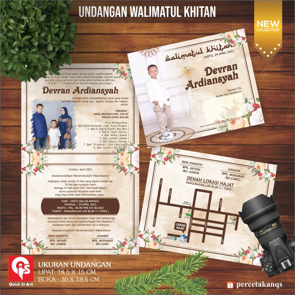 Jual Undangan Sunatan/Khitanan full color foto | Shopee Indonesia