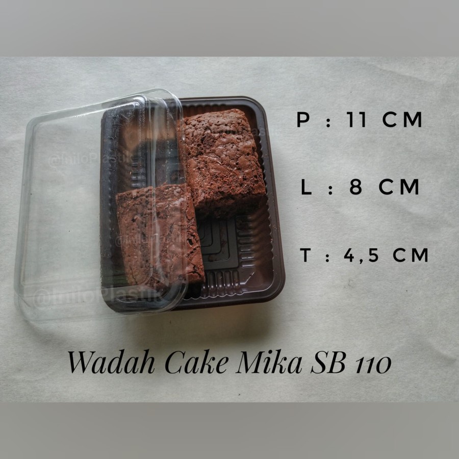 Jual Mika tray brownies / wadah kemasan Brownies / Mika cake SB110 ...