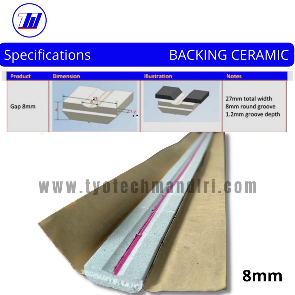 Jual Welding Backing Ceramic GAP 8mm | Shopee Indonesia