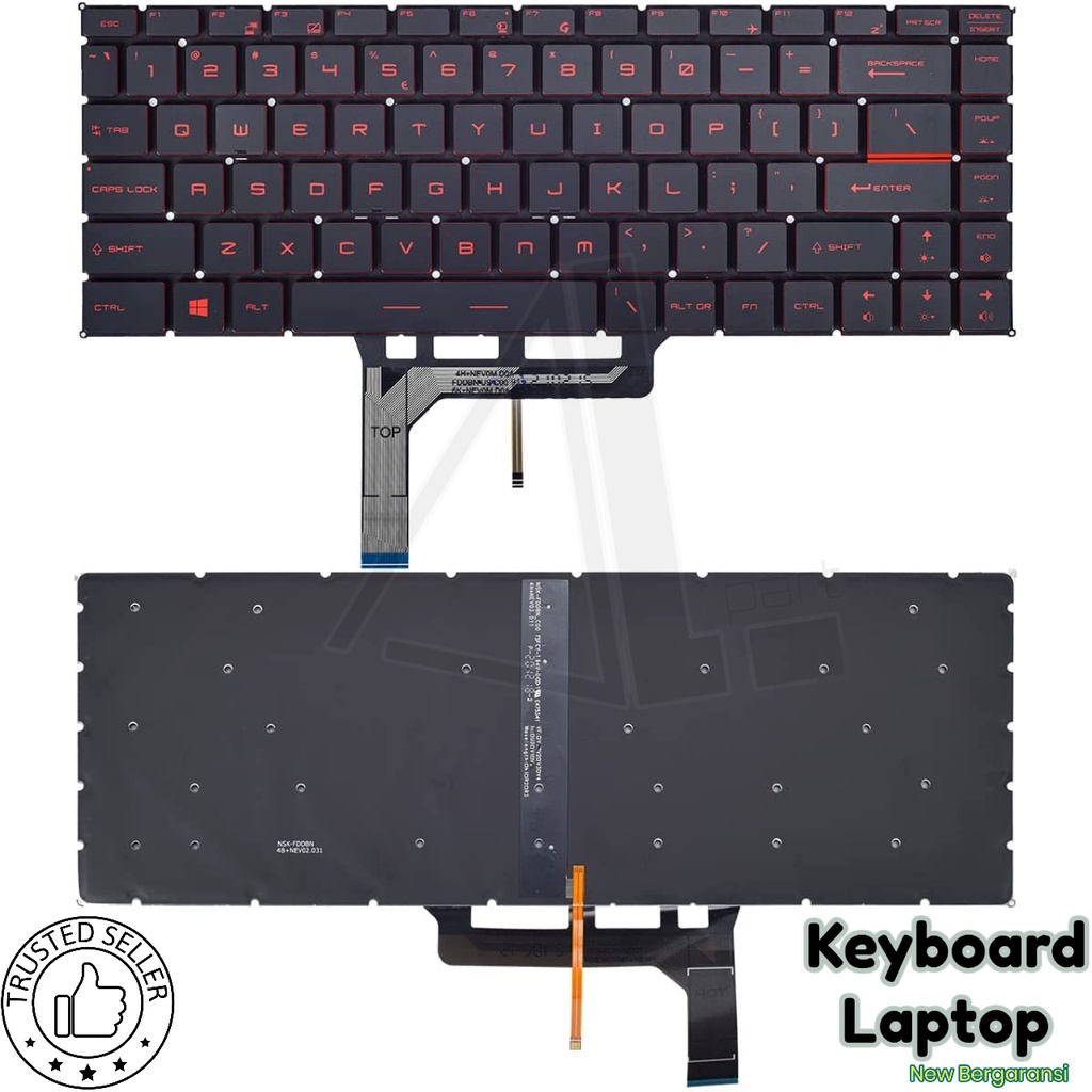 Jual Laptop Keyboard MSI GF63 Thin 9RCX MSI PS42 8M MSI GS63 Keyboard ...