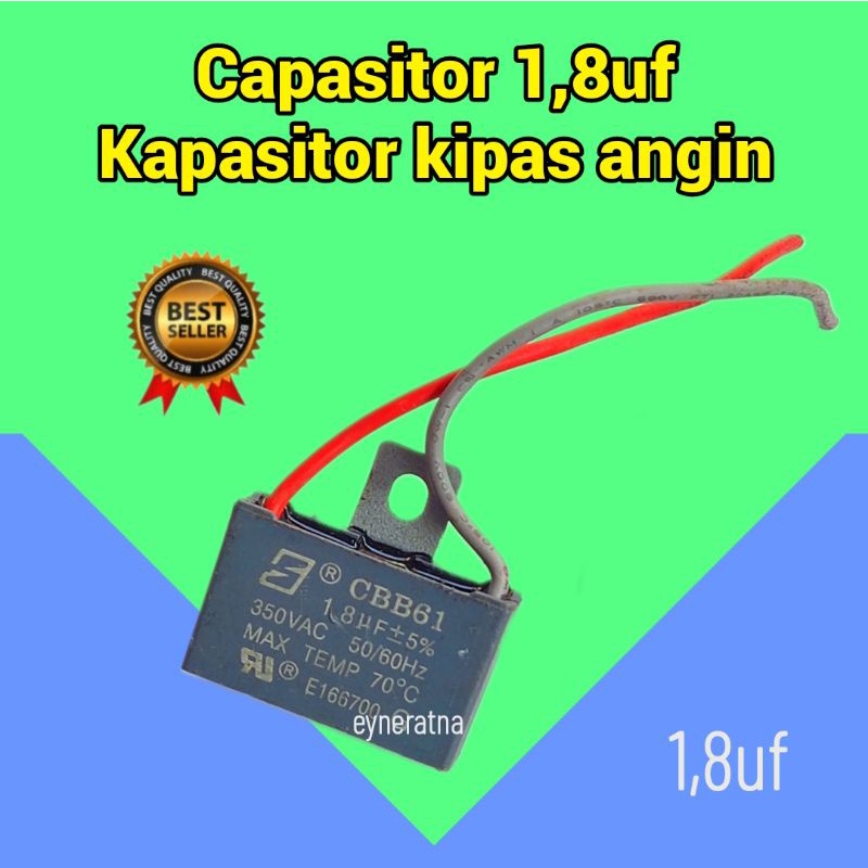 Jual Kapasitor capasitor kipas angin 1,5uf 1,8uf/capasitor kotak 1,5 mikro 1,8 mikro | Shopee ...