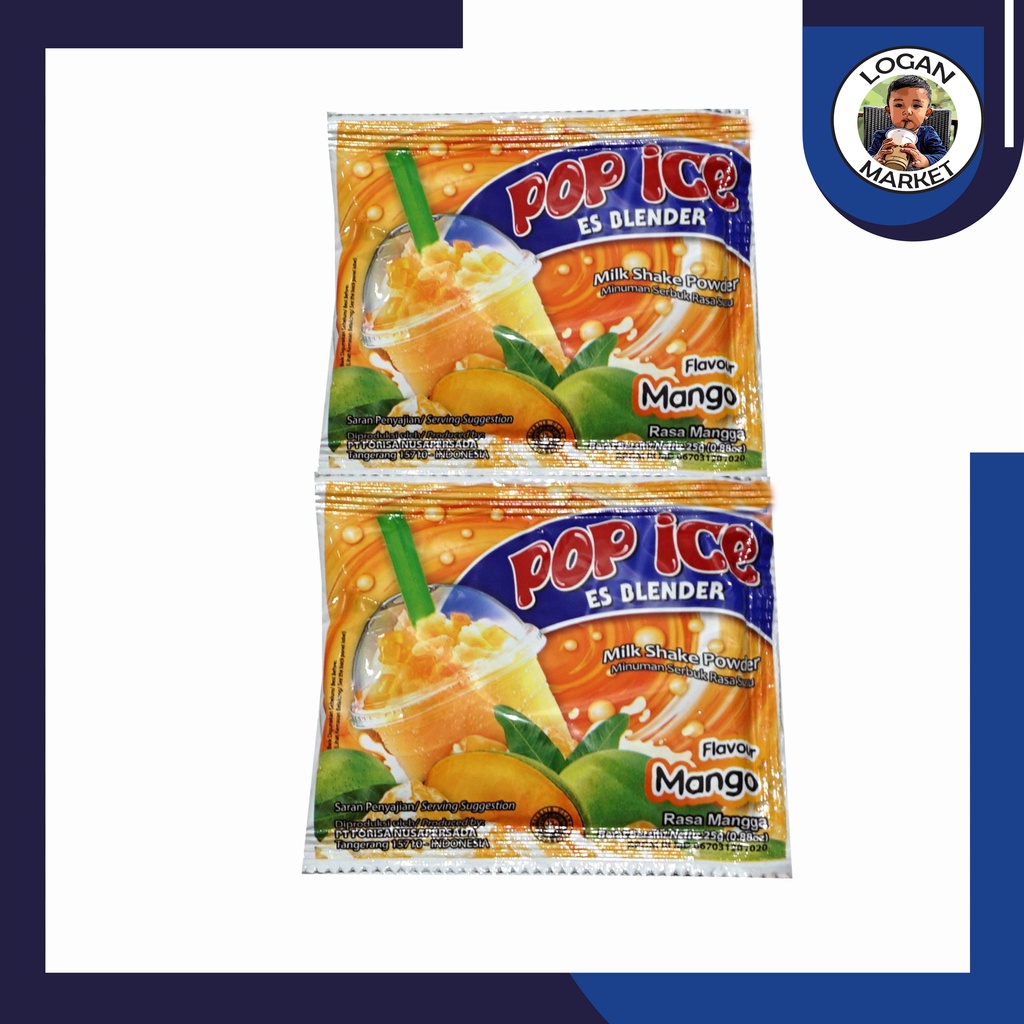 Jual Pop Ice Es Blender Mangga Mango Renceng 10 Pcs Sachet 25gram 25 ...