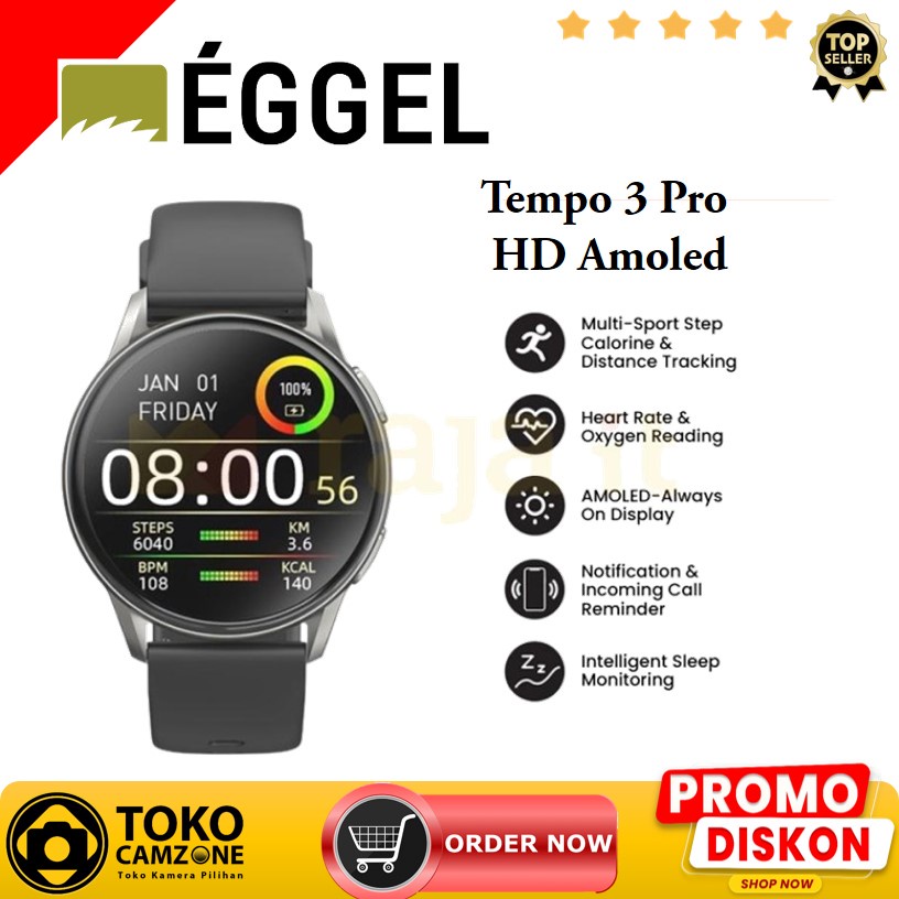 Jual Eggel Tempo 3 Pro HD Amoled SmartWatch / Smart Watch / Band ...