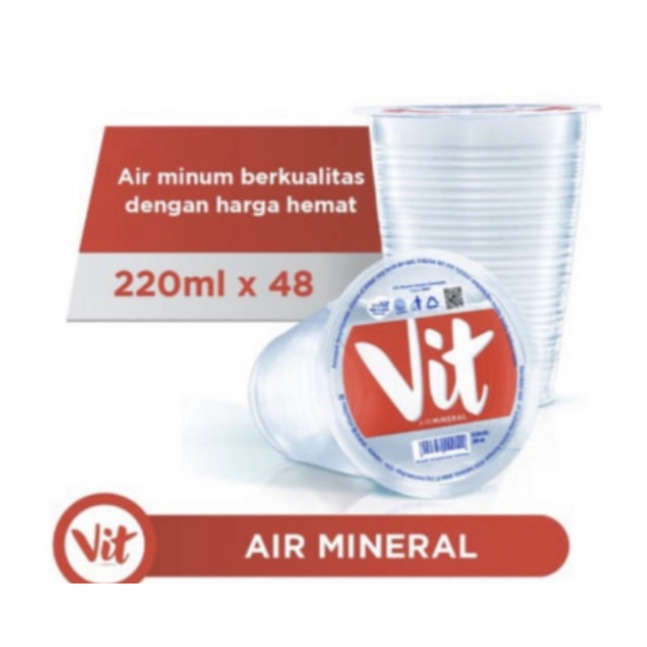Jual Vit Air mineral Cup 220 Ml 1 Dus 42 Pcs | Shopee Indonesia
