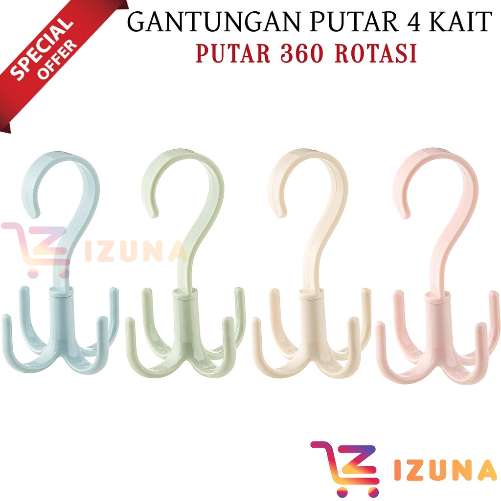 Jual [IZUNA] GANTUNGAN 4 KAIT PUTAR 360 DERAJAT ROTASI / GANTUNGAN 4 KAIT MULTIFUNGSI ...