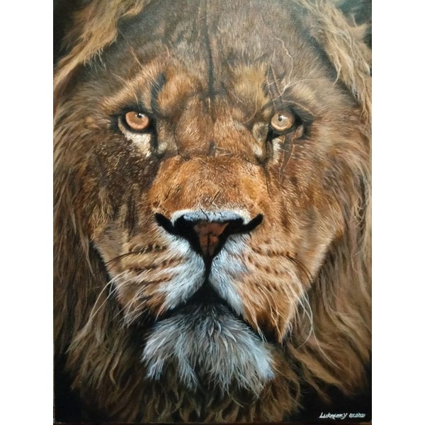 Jual Lukisan cetak dinding singa sang raja hutan | Shopee Indonesia