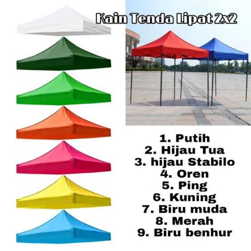 Jual kain tenda lipat 2x2 cover terpal atap tenda cafe stand murah ...