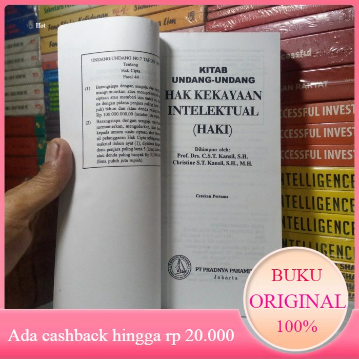 Jual ORI KITAB UNDANG UNDANG HAK KEKAYAN INTELEKTUAL HAKI CST Kansil #Bekas | Shopee Indonesia