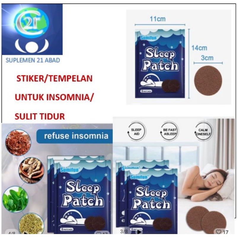 Jual STIKER/PLASTER BANTU TIDUR/INSOMNIA BAHAN HERBAL 8 PLASTER/BUNGKUS ...