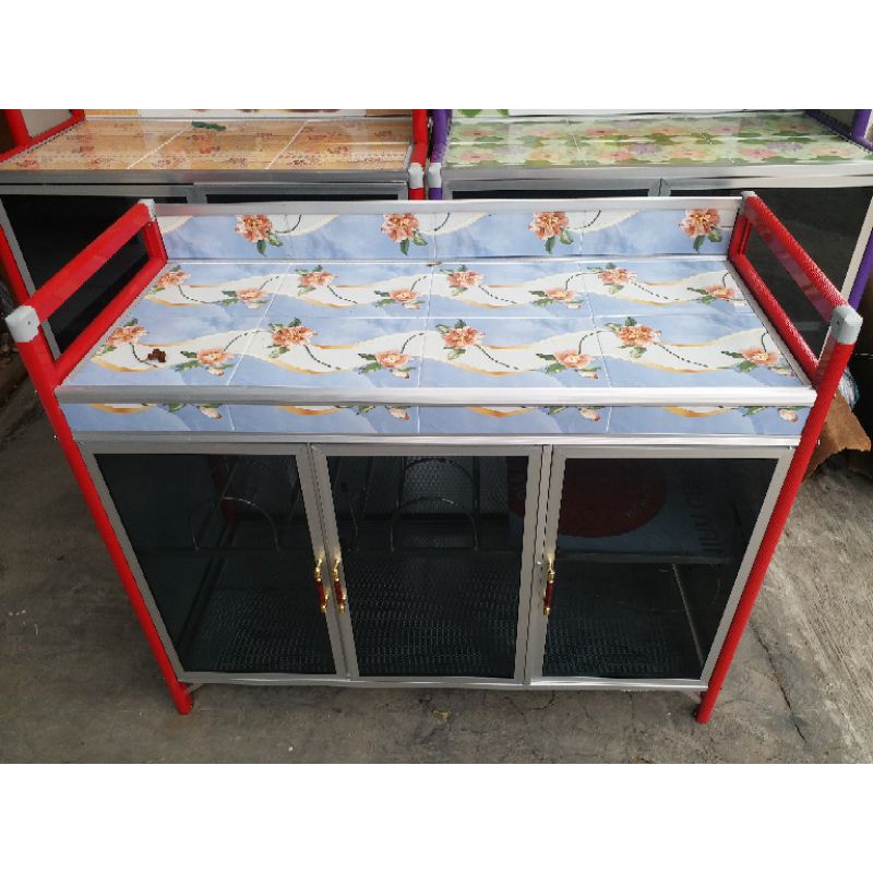 Jual meja kompor aluminium tiang giant 3 pintu | Shopee Indonesia