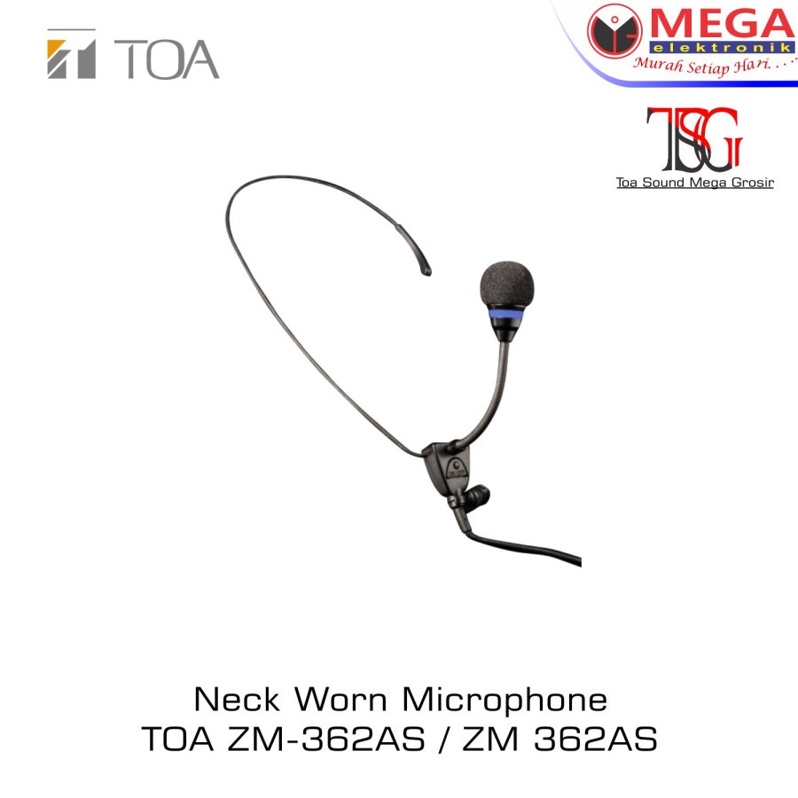 Jual NEC WORN MICROPHONE TOA ZM-362AS / ZM 362AS MIC JEPIT HANGER ...