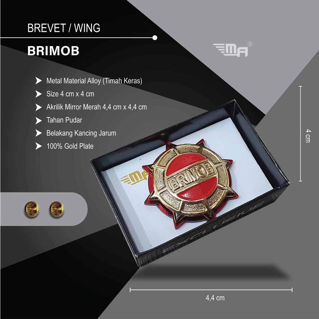Jual Brevet Wing Brimob Brivet Pin | Shopee Indonesia