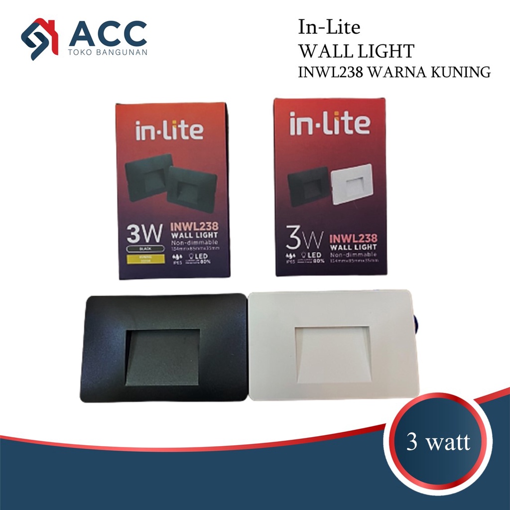Jual InLite Lampu Dinding Wall Light Tangga Step Light 3W Watt INWL238 ...