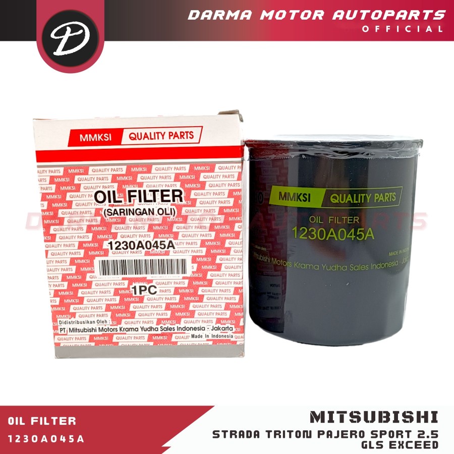 Jual OIL FILTER STRADA TRITON PAJERO SPORT 2.5 GLS EXCEED 1230A045A ...