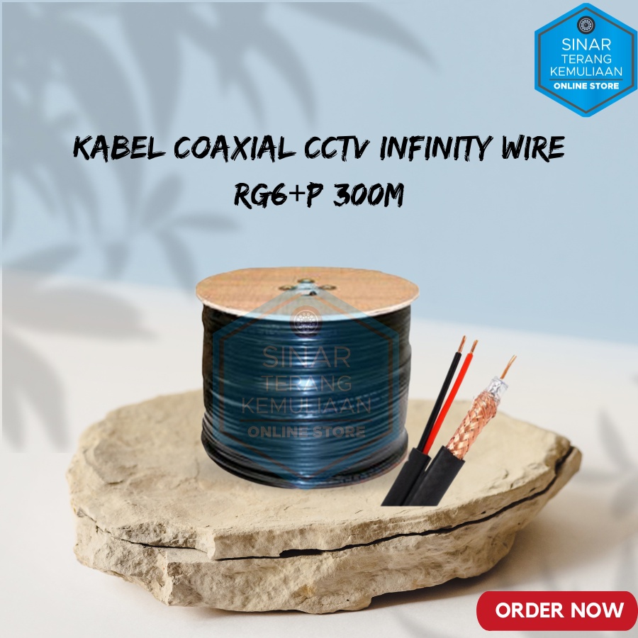 Jual KABEL COAXIAL CCTV INFINITY WIRE RG6+P 300M | Shopee Indonesia