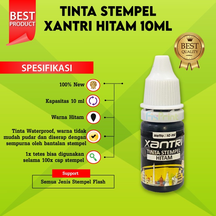 Jual Tinta Isi Ulang Stampel Stempel Flash Warna Anti Luntur 10 ml ...