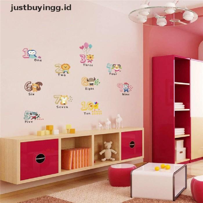 Jual 1 Set Stiker Dinding Decal Desain Binatang Angka Alfabet Untuk ...