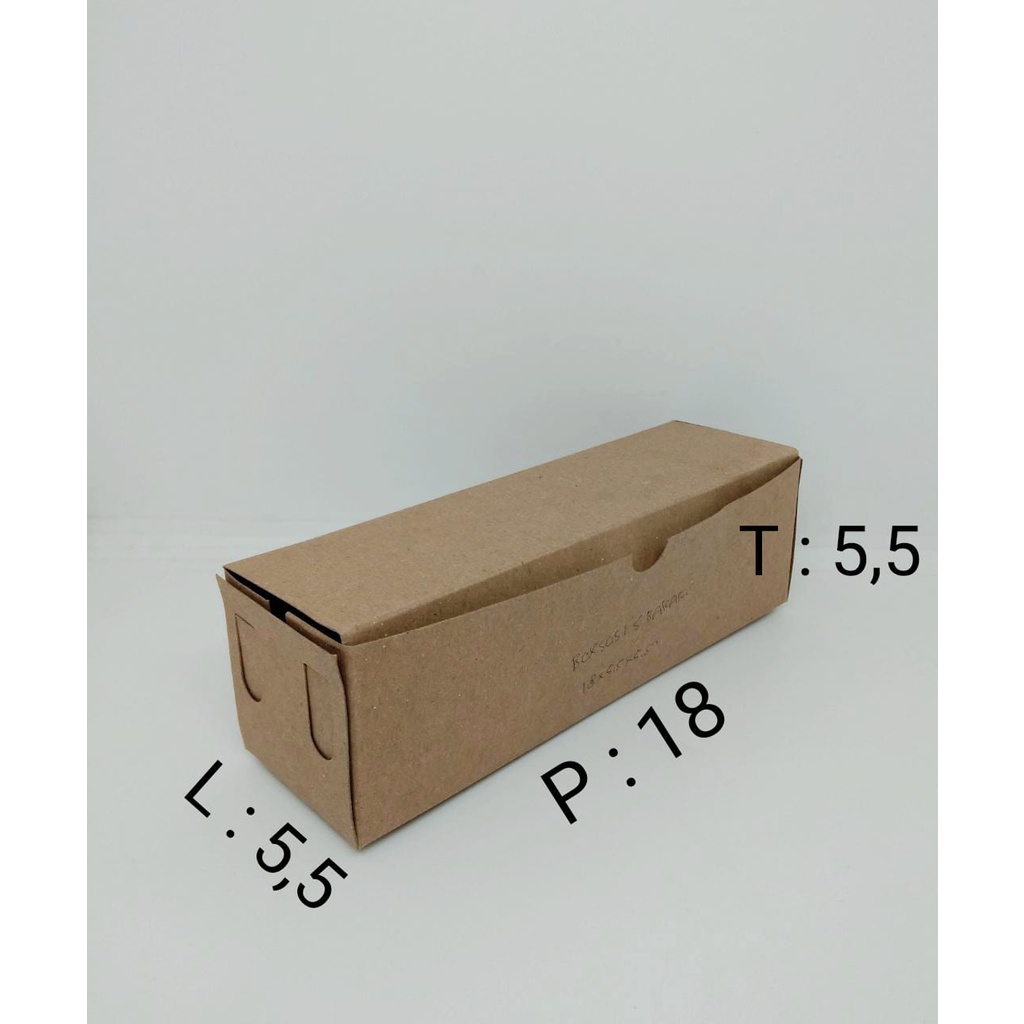 Jual BOX SOSIS / CORNDOG KRAFT PENDEK 18X5,5X5,5 CM COKLAT 10pcs ...