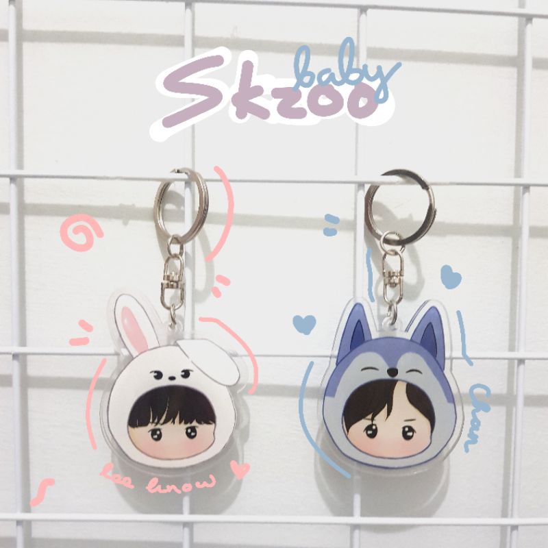 Jual stray kids acrylic keyring | baby skzoo ver. | keychain bang chan ...