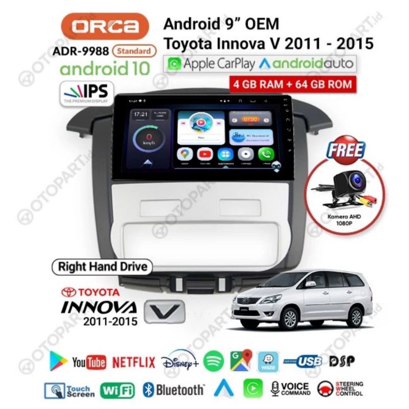 Jual Head Unit Android innova type G / V 2011 - 2015 Android ORCA ADR ...