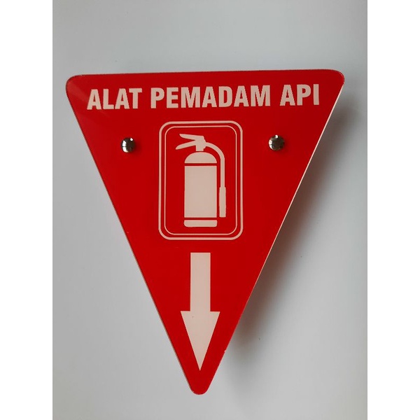 Jual Akrilik segitiga Tanda alat pemadam api | Shopee Indonesia