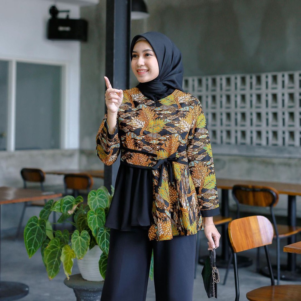 Jual Benang Raja Batik Couple Pria Wanita Motif Daun Megamendung ...