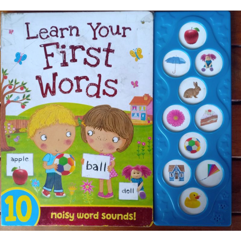 Jual Buku Anak Learn Your First Words Sound Book - 10 Noisy word sound ...
