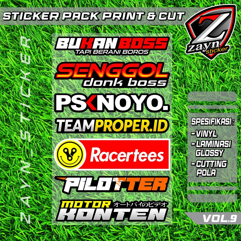 Jual STICKER PACK STIKER MOTOR PSKNMTC, TEAM PROPER, KORBAN NETIZEN DLL ...
