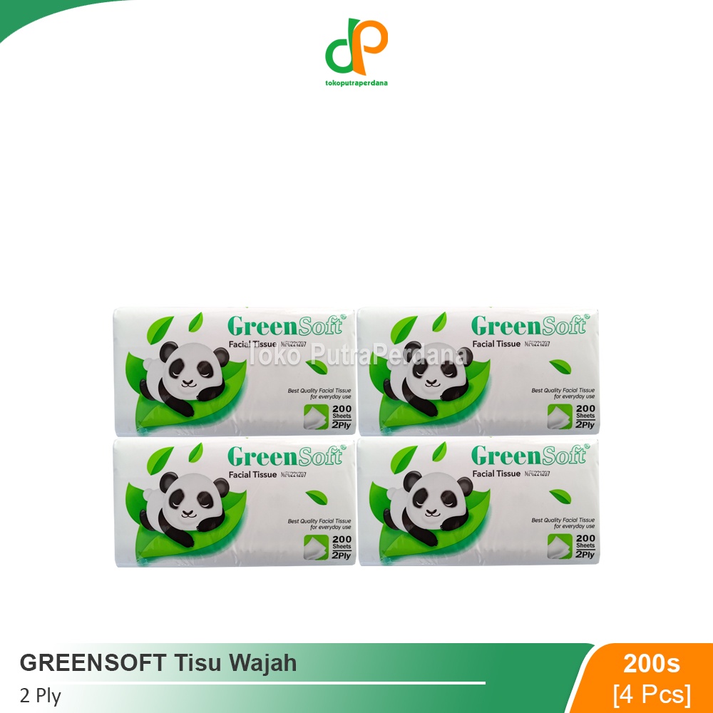 Jual TISU/TISSUE GreenSoft Tisu Wajah 200 Sheet (4 Pcs) | Shopee Indonesia