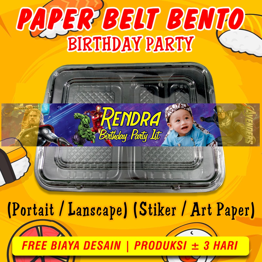 Jual PAPERBELT Ulang Tahun / Mika Bento / Label Box / Roll Label Rice ...