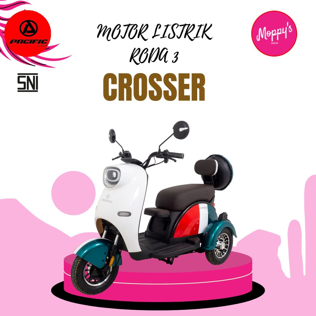 Jual Sepeda Motor Listrik Roda tiga CROSSER By Pacific | Shopee Indonesia