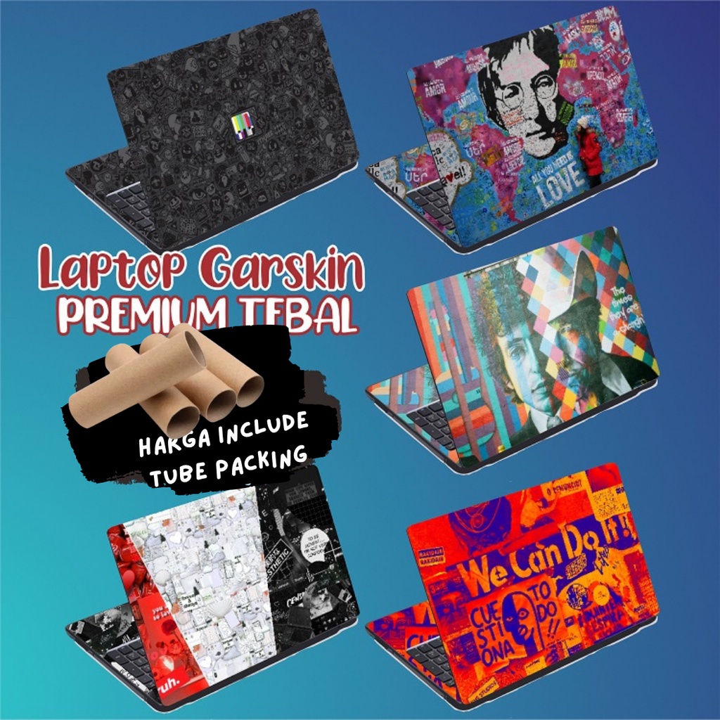Jual Garskin Laptop Anti Gores Scrapbook Typography Premium Full set 10 ...