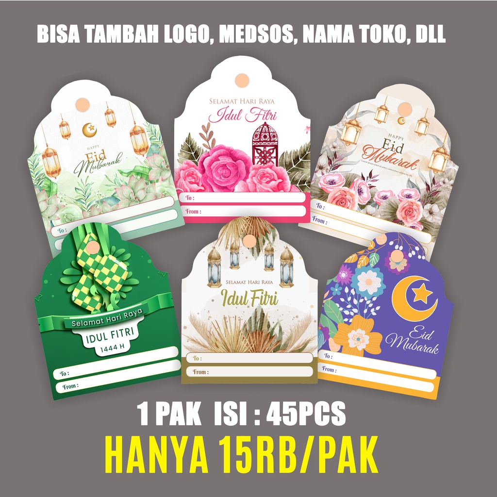 Jual [mp60 b] 35PCS Label Ramadhan Hari raya idul Fitri Hang Tag ...