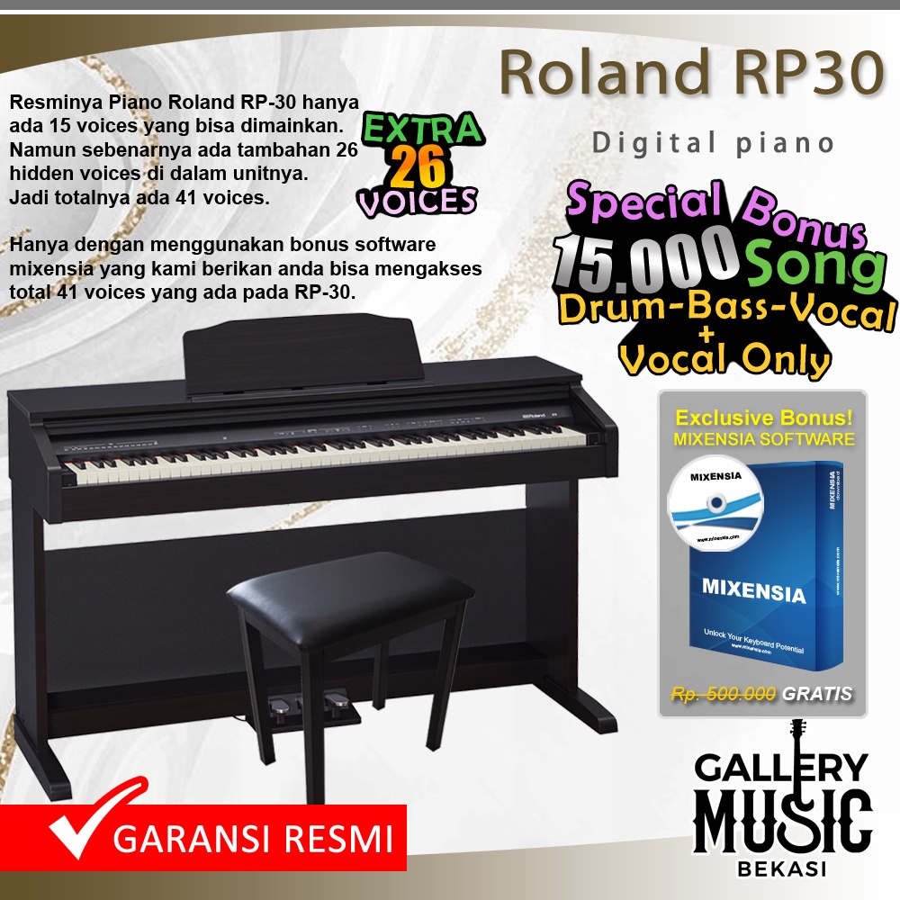 Jual Roland RP 30 Digital Piano / RP30 Garansi Resmi | Shopee Indonesia