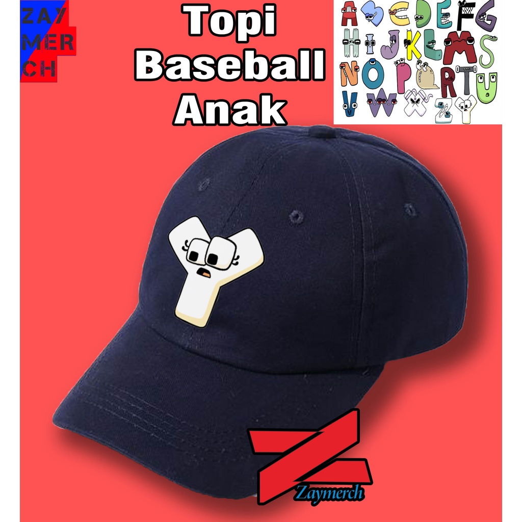Jual TOPI ANAK ALPHABETH LORE CUSTOM INISIAL NAMA TOPI BASEBALL ANAK ...