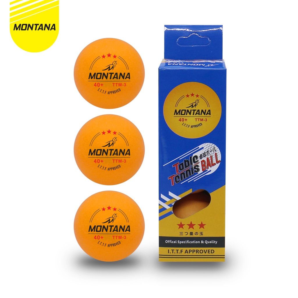Jual MONTANA Bola Ping Pong Tenis Meja 3 Buah Table Tennis Ball TTM-3 ...