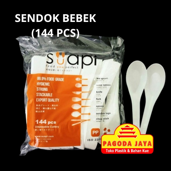 Jual Sendok Makan Panjang SUAPI Putih/Garpu Makan Panjang SUAPI/Sendok ...