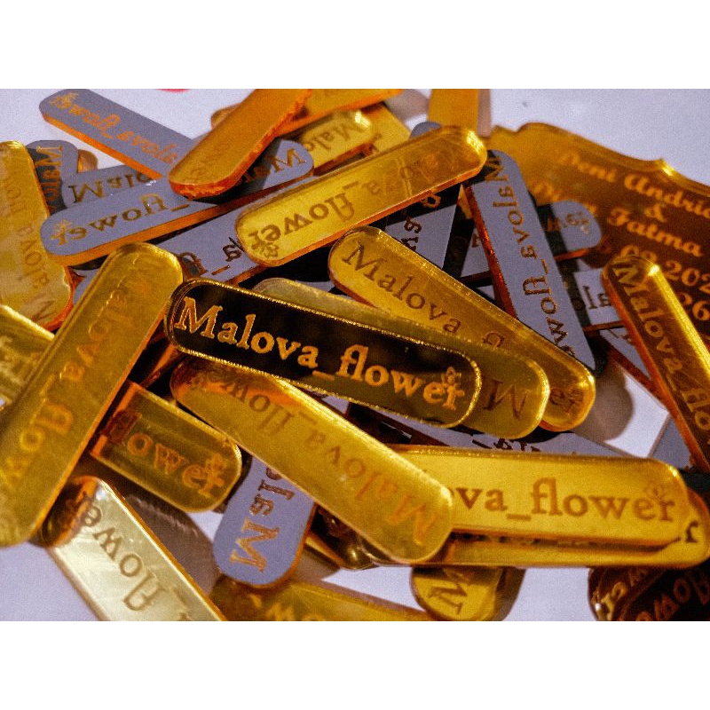 Jual LABEL NAMA CUSTOM AKRILIK GOLD, LABEL LOGO, LABEL NAMA AKRILIK ... Jual LABEL NAMA CUSTOM AKRILIK GOLD, LABEL LOGO, LABEL NAMA AKRILIK ...