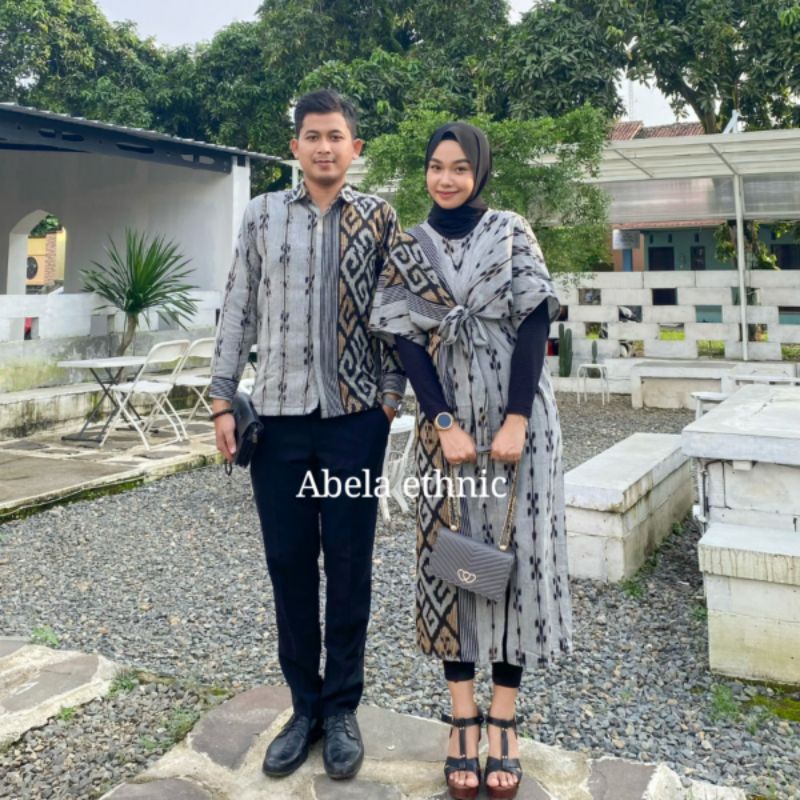 Jual READY STOCK - Baju tenun couple - baju tenun kondangan - baju etnik - dress tenun etnik ...
