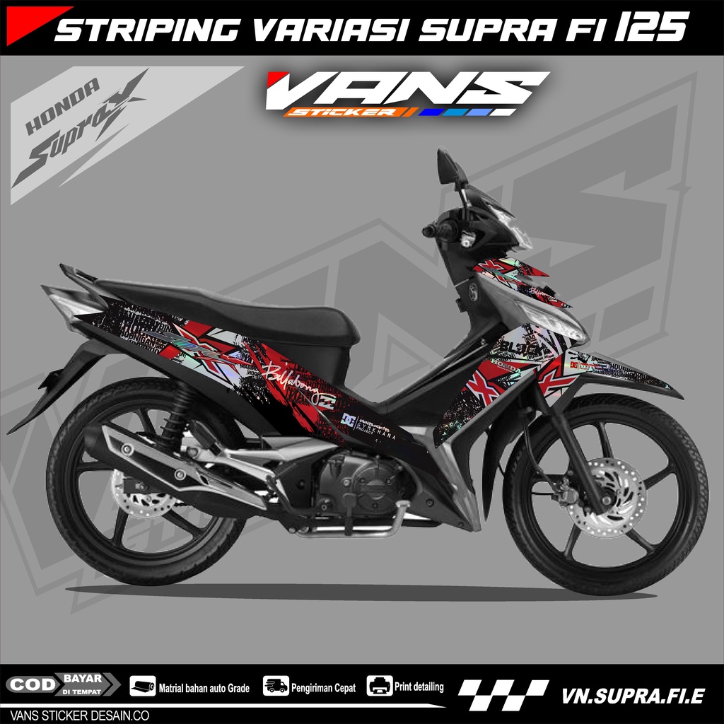Jual Stiker Striping SUPRA FI injeksi 2015 -2022 - Sticker List Variasi ...