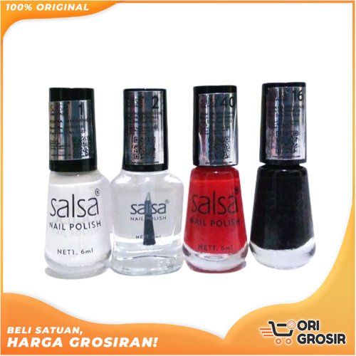 Jual ORI Grosir Salsa Nail Polish Bening - Black - White Red 6ml ...