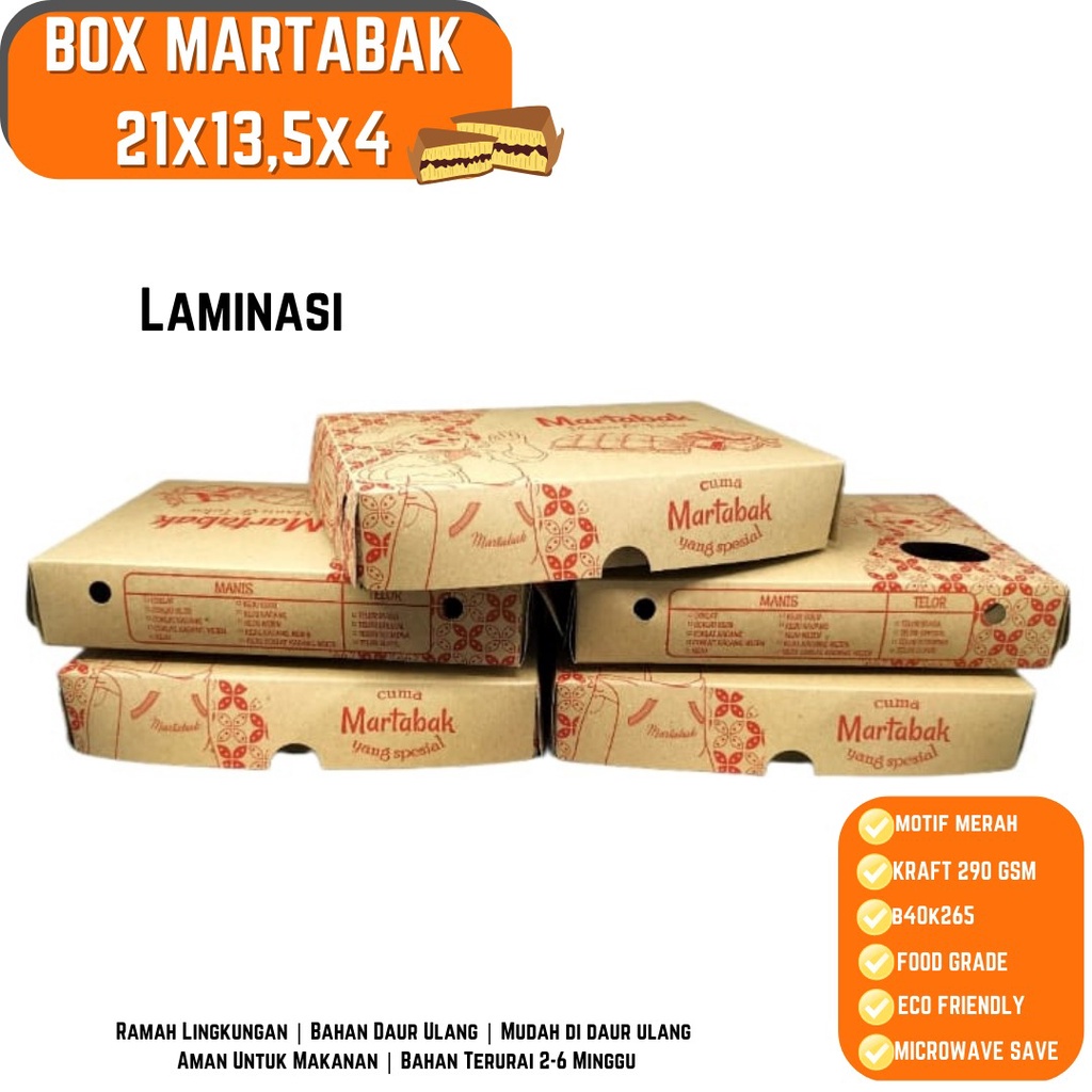 Jual Dus Martabak 21X13.5X4 Box Martabak (B40K265-Laminasi) | Shopee ...
