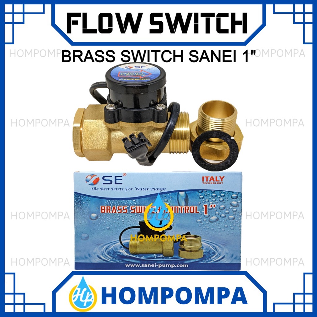 Jual FLOW SWITCH 1" Inch SAN-EI ORIGINAL - Otomatis Pompa Dorong Booster | Shopee Indonesia
