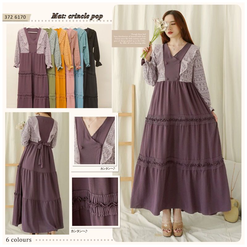 Jual PGMTA DRESS GAMIS KEKINIAN MURAH TANAH ABANG SERI WARNA MIN 6 PCS ...