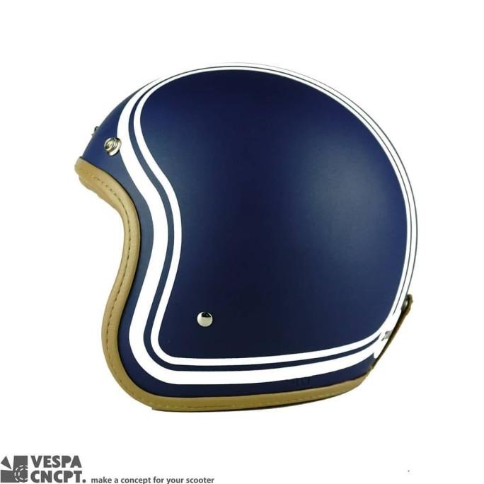 Jual HELM HELMET ZULU CORTEZ BLUE LEATHER | Shopee Indonesia