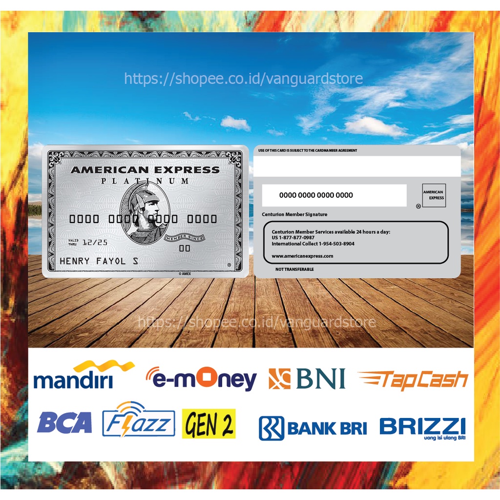 Jual KARTU E MONEY E TOLL KARTU AMERICAN EXPRESS PLATINUM CREDIT EMONEY ...