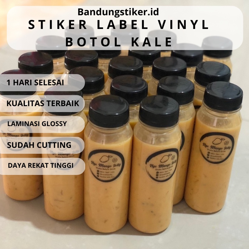 Jual Stiker Label Kemasan Botol Kale Minuman Bahan Vinyl Tahan Air dan ...